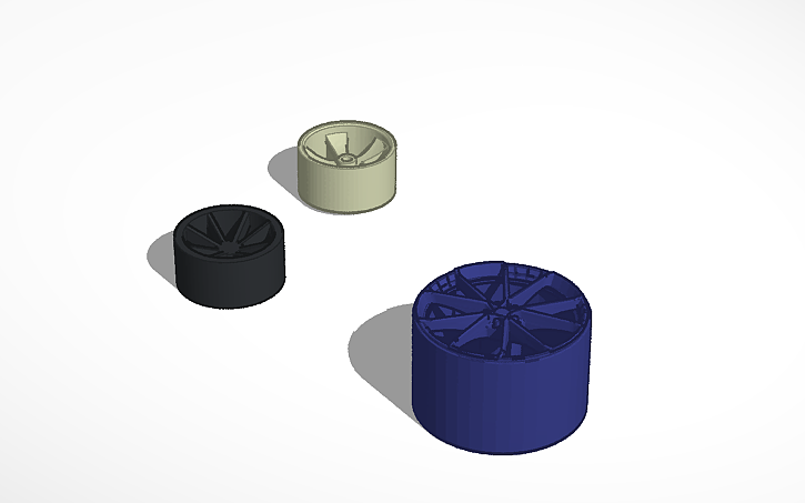 3D design roda / wheel - Tinkercad