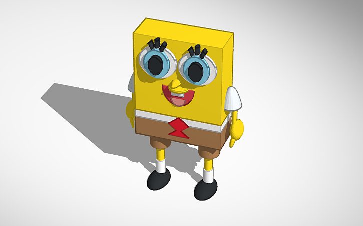3D design Spongebob Squarepants - Tinkercad