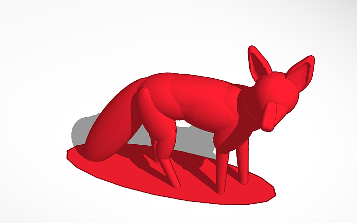 3D design Simple Fox (Totemic) With Brim | Tinkercad
