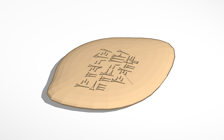 3D design Cuneiform Tablet | Tinkercad