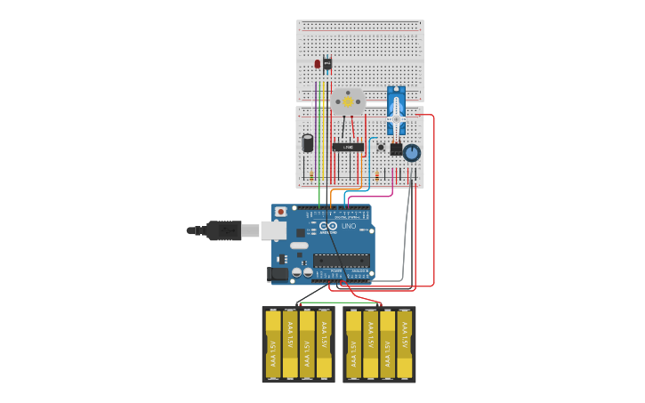 Circuit design 청정기 구조 - Tinkercad