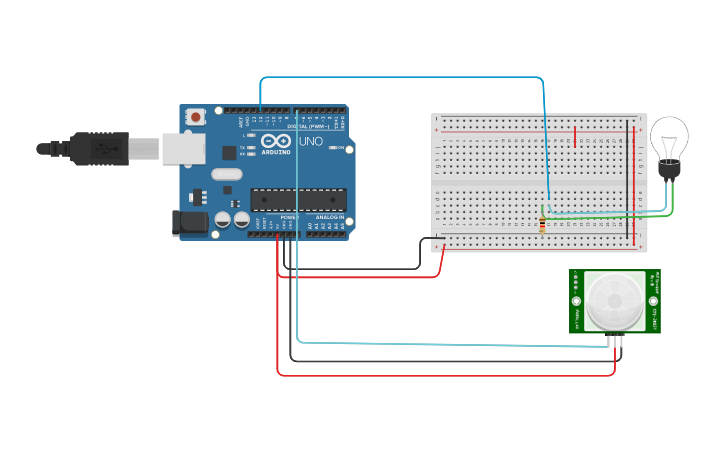 Circuit Design Sensor De Proximidad Tinkercad
