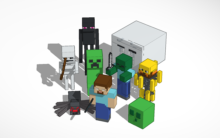 3D design Mobs with a leader guess who? (minecraft) | Tinkercad