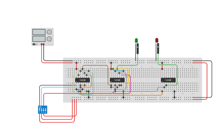 Circuit design FULL ADDER USING UNIVERSAL GATES - Tinkercad