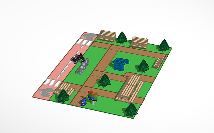 3d Design Tinkercad Park Copyable Design Tinkercad 