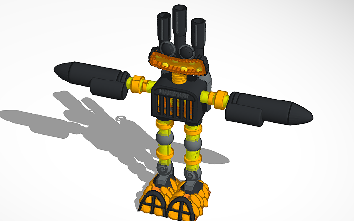 3D design Fire haven epic wubbox (T-pose) - Tinkercad