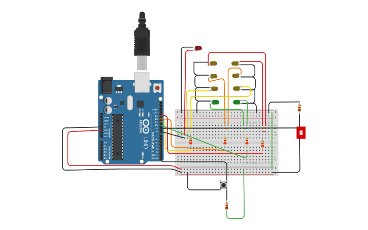 Circuit design Drag Racing Tree | Tinkercad