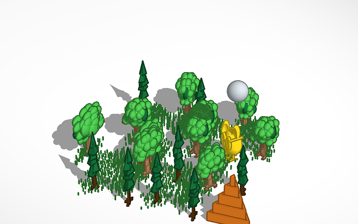 3D design forest | Tinkercad
