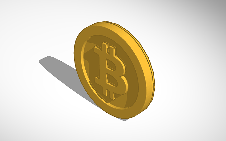 3D design Bitcoin - Tinkercad