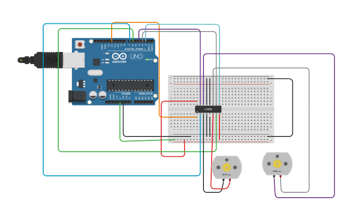 Circuit design Projeto Integrador III | Tinkercad