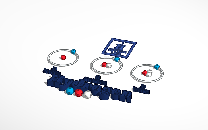 3D design Hydrogen Isotopes - Tinkercad