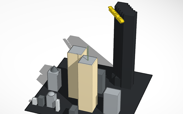 3D design Twin towers | Tinkercad