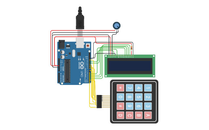 Circuit Design Lcd And Keypad Tinkercad