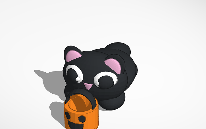 3D design day two of tinktober: cat - Tinkercad
