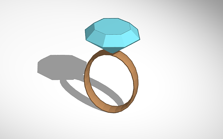 3D design Minecraft ring - Tinkercad