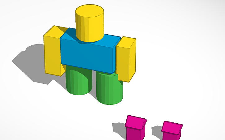 3D design Roblox Noob for 3D printing. | Tinkercad