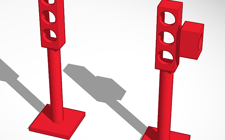 3D design Traffic Light - Tinkercad
