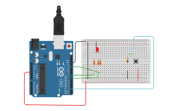 Circuit Design Interrupt Tinkercad