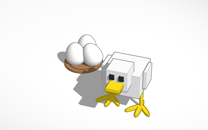 3D design Minecraft Chicken!!! | Tinkercad