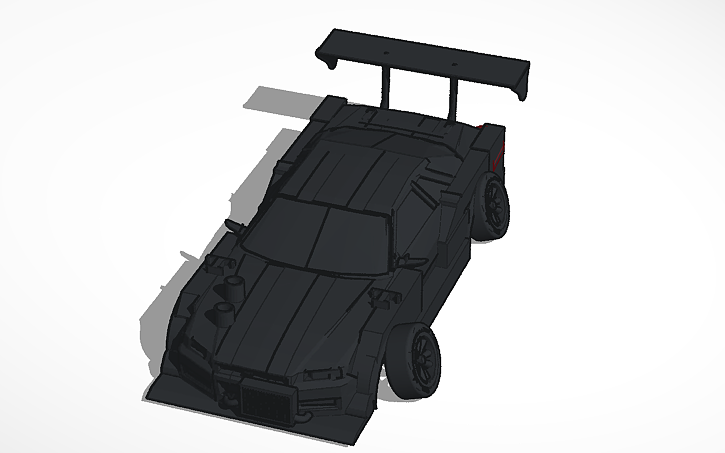 3D design Nissan GTR R34 widebody - Tinkercad