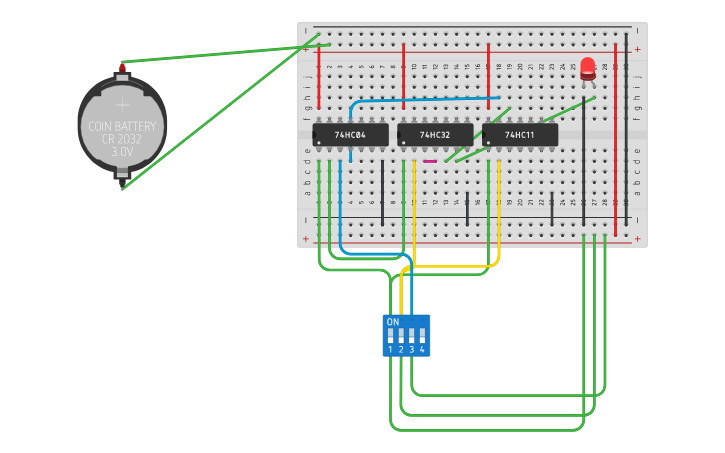 Circuit design AC Eletronica Digital | Tinkercad