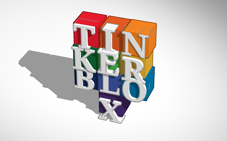3D design Tinkerblox logo - Tinkercad