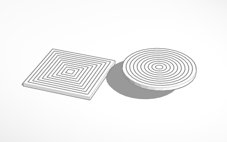 3d Design Base Circle Square Rings 1mm Thick Tinkercad