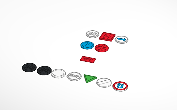 3D design Traffic Signs - Tinkercad