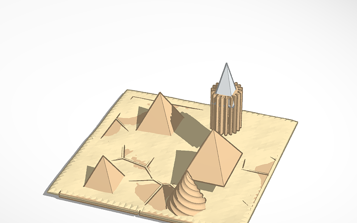 3D design pyramid layout | Tinkercad