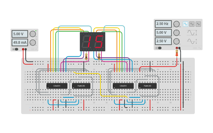 Circuit Design 7 Segment 2 Digit Dispay Tinkercad 1338