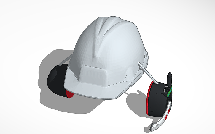 3D design Hardhat hat headset - Tinkercad