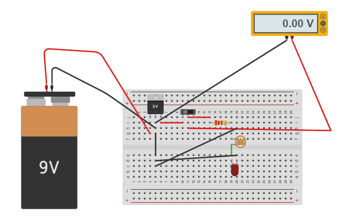 Circuit design SENSOR LDR | Tinkercad