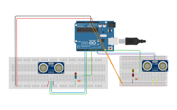 Circuit design DETECTOR DE OBJETOS - Tinkercad