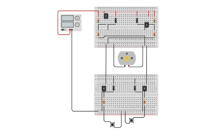 Circuit Design H Bridge Tinkercad