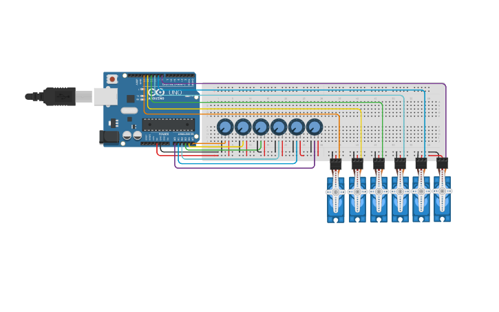 Circuit design Azionamento Servo braccio robotico (con monitor seriale ...