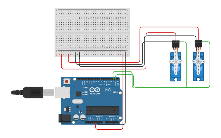 Circuit design Servomotor en Arduino Karlos - Tinkercad