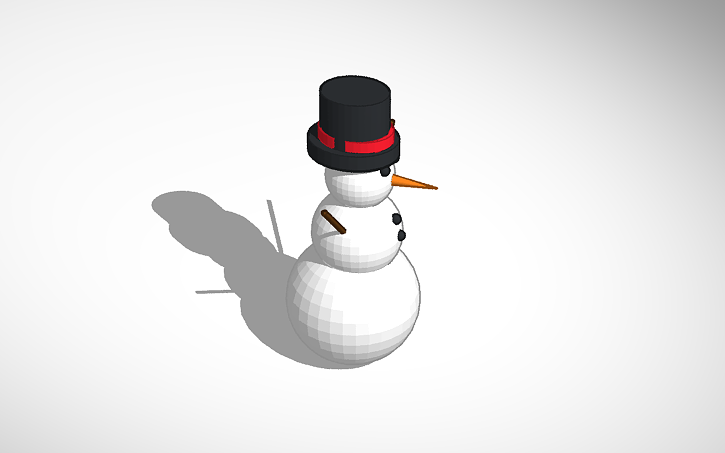 3D design snowman - Tinkercad