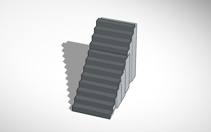 3D design stairs - Tinkercad