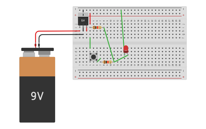 Circuit Design 2 Parallel Resistors With Button Tinkercad
