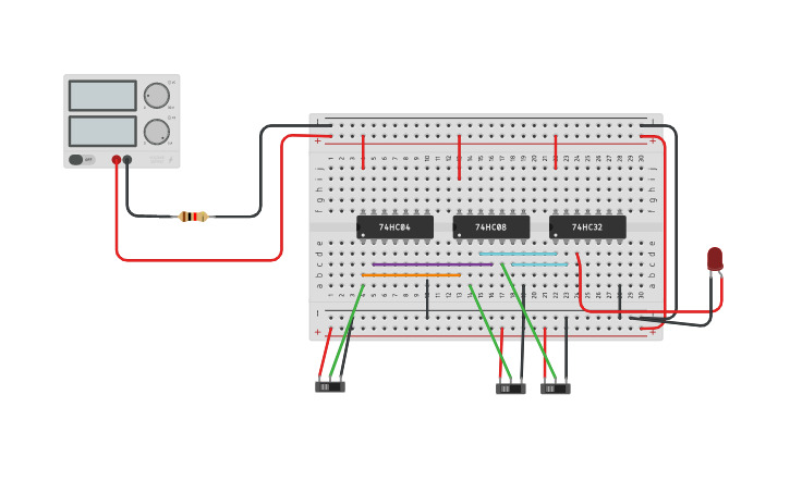 Circuit design 2 Input Multiplexer - Tinkercad