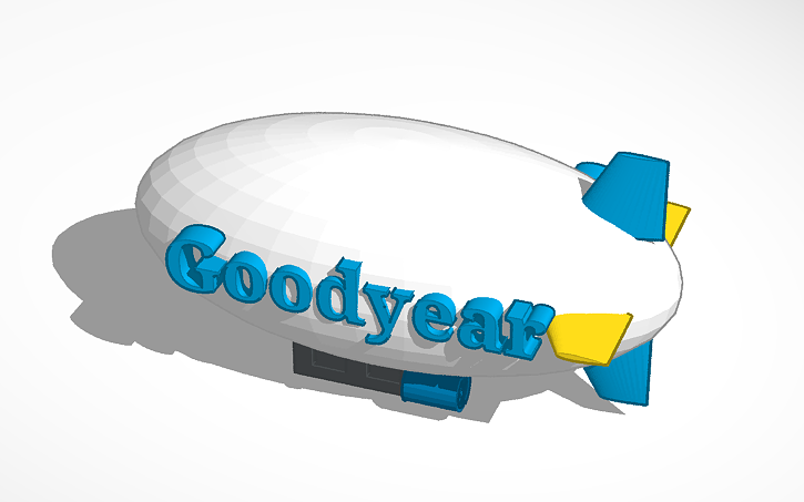 3D design goodyear blimp - Tinkercad