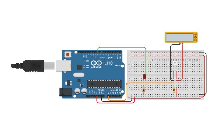 Circuit design Sensor Cahaya (Phototransistor) | Tinkercad