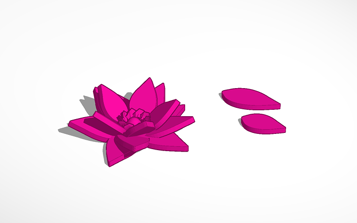 3D design flower - Tinkercad