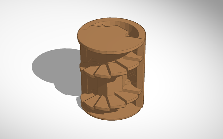 3D design Spiral Staircase - Tinkercad