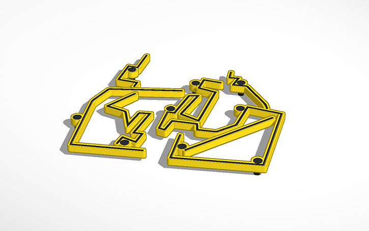 3D design Multiple Paths - Tinkercad