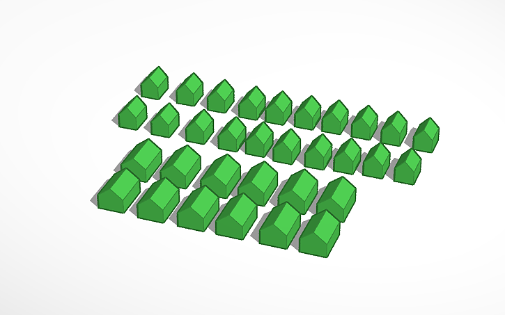 3D design Monopoly Buildings - Tinkercad