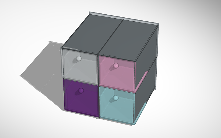 3D design mini cabinet - Tinkercad