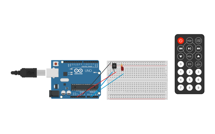 Circuit design IR Reciver - Tinkercad