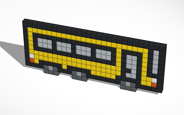 3D design School Bus Pixel Art - Tinkercad