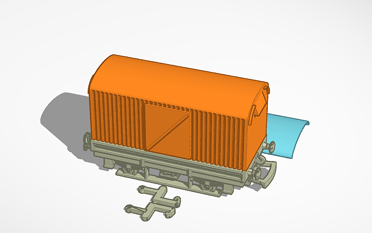 3D design HO/OO scale freight van - Tinkercad